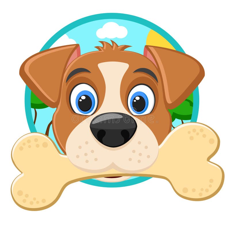 Dog Chewing Bone Illustration, Drawing, Engraving, Ink, Line Art ...