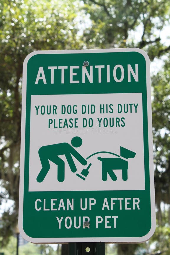 Dog Clean-Up Sign stock photo. Image of cipher, clean - 19647060