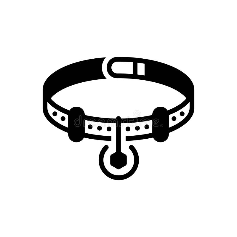 Black Solid Icon for Dog Collar, Dog and Safety Stock Vector ...