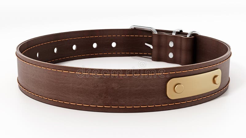 Dog Collar Isolated on White Background. 3D Illustration Stock ...