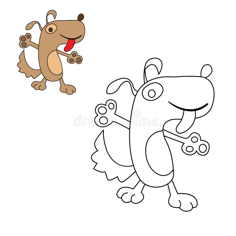 Dog coloring pooch stock vector. Illustration of loveable - 75765432