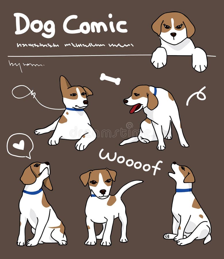 Dog comic stock vector. Illustration of drawing, standing - 35346254