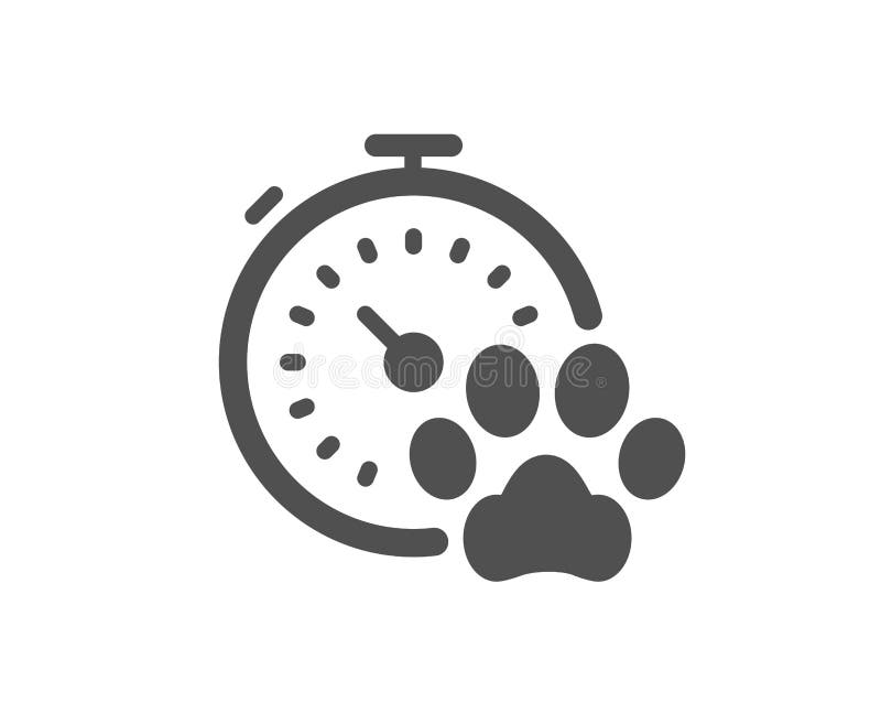 Dog Competition Icon. Pets Timer Sign. Vector Stock Vector ...
