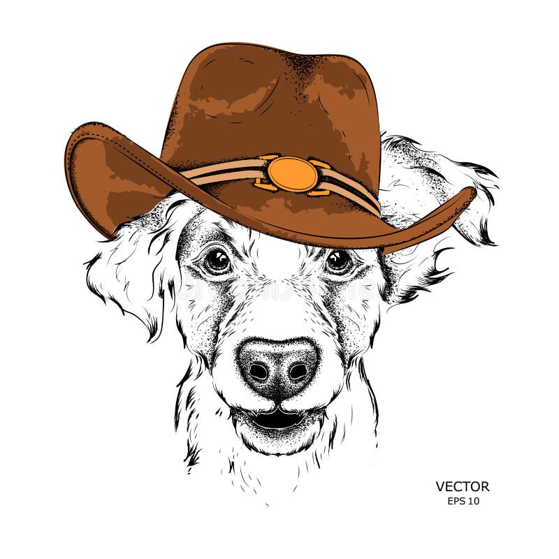 Cowboy Dog Drawing
