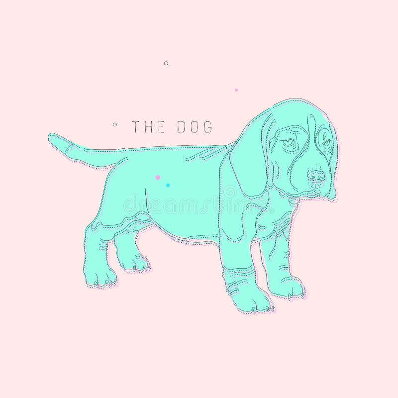 Dog Creative print stock vector. Illustration of adorable - 81082376