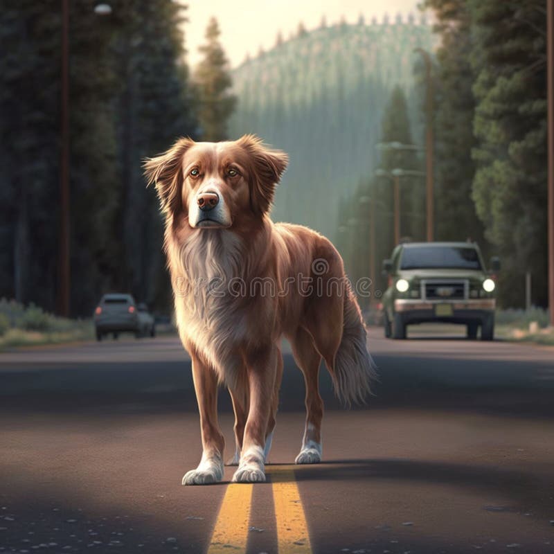 Dog Crossing Road Stock Illustrations – 141 Dog Crossing Road Stock ...