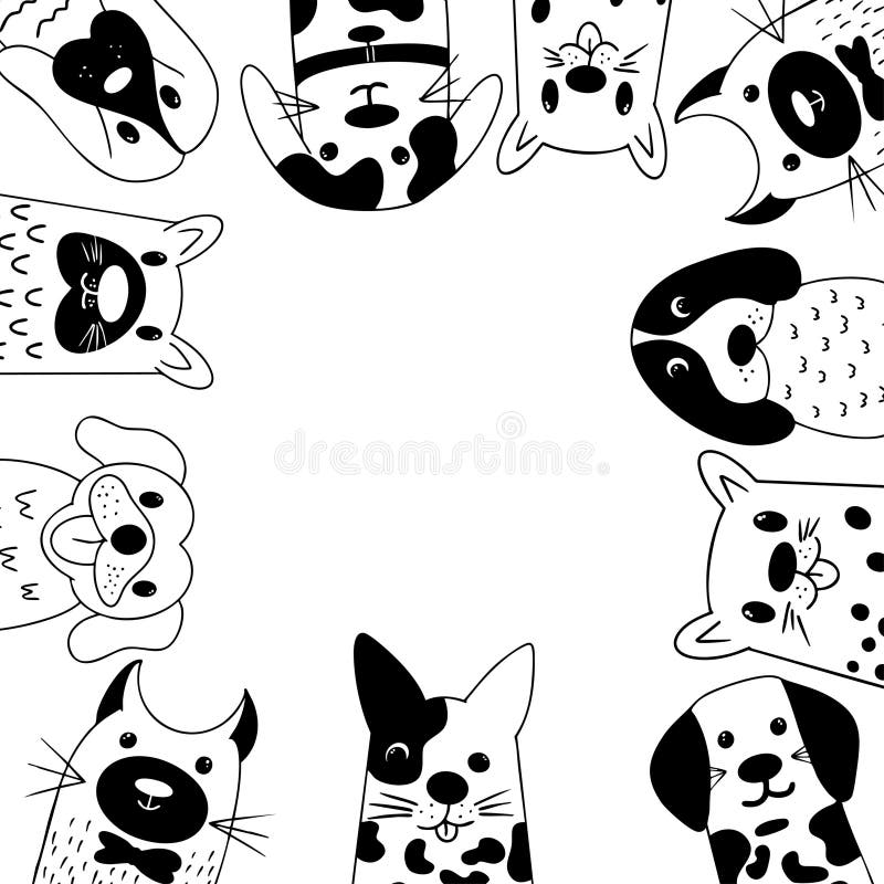 Dog Doodle Cute Template Element Design Stock Illustration ...
