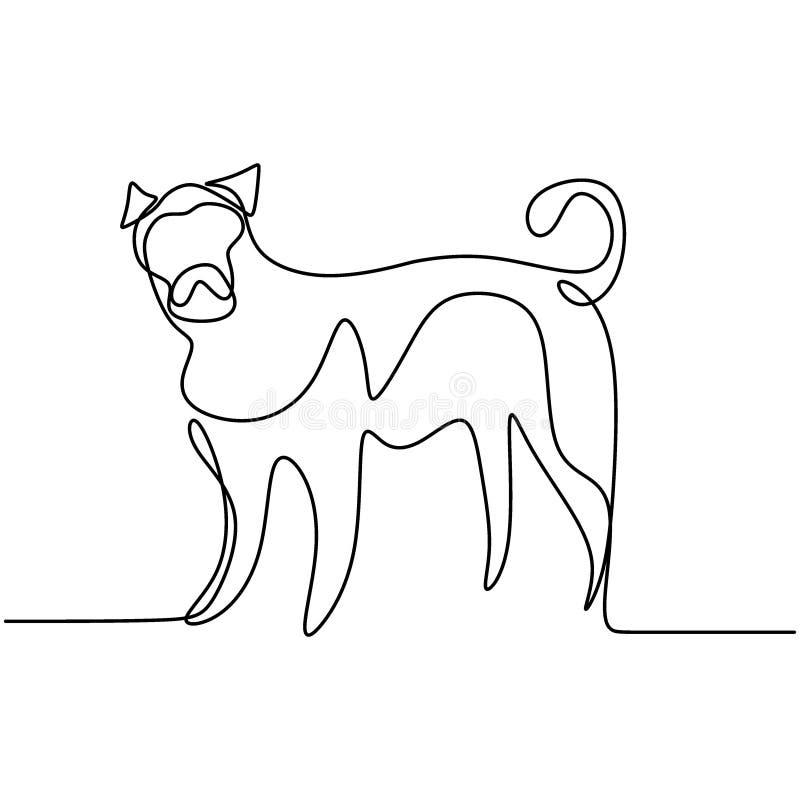 Pug Simple Single Line Drawing Stock Illustrations – 22 Pug Simple ...