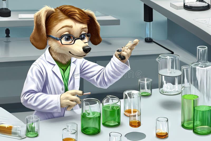 Dog Dressed As a Renowned Scientist, Complete with a Tiny Lab Coat AI ...
