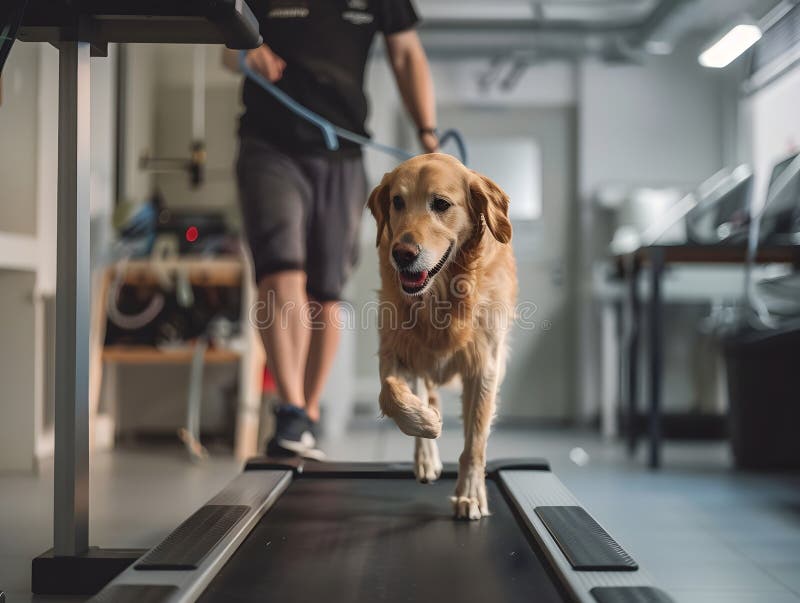 Dog Exercising on a Treadmill Stock Illustration - Illustration of ...