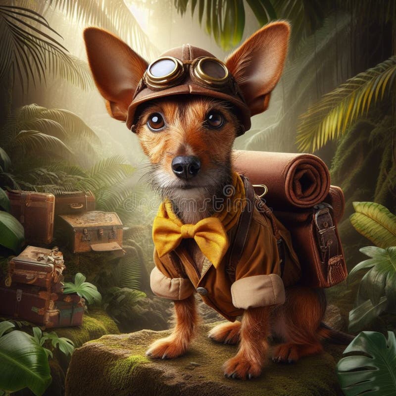 Dog Explorer stock photo. Image of inspiring, magical - 307868296