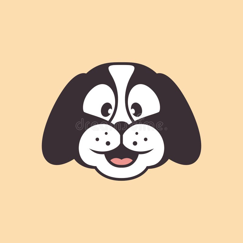 Dog Face Cartoon Adorable Logo Design Vector Stock Vector ...