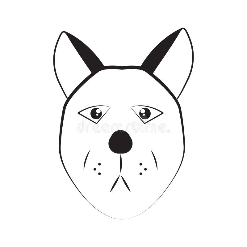 Dog Face. Vector Illustration Decorative Background Design Stock ...
