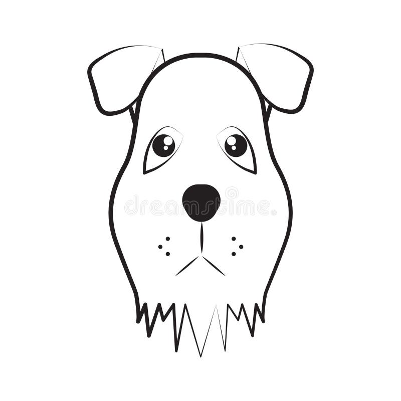Dog Face. Vector Illustration Decorative Design Stock Vector ...