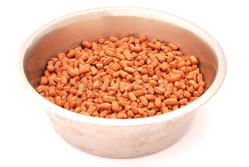 Dry Dog Food Pellets stock image. Image of canine, white - 4188609