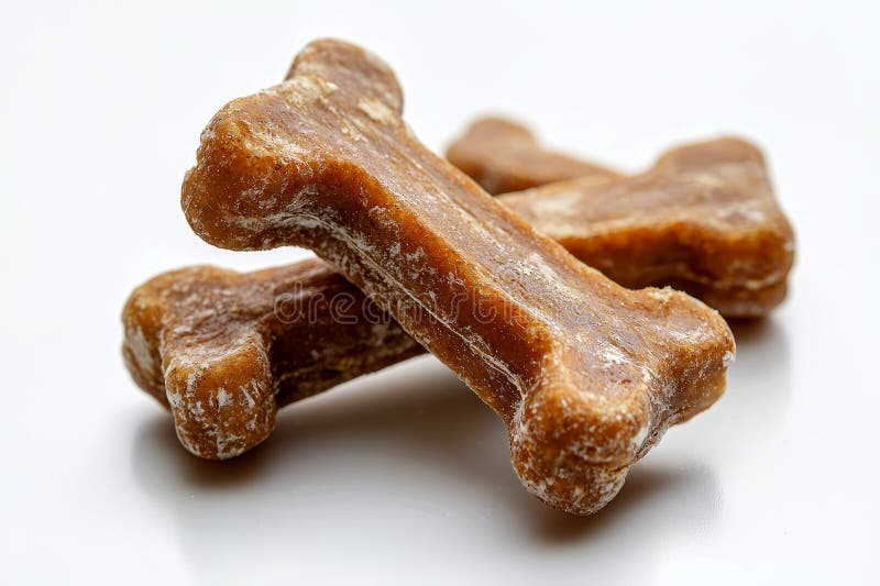 Dog Food Bone Treats Stack Cross on White Background. Stock Image ...