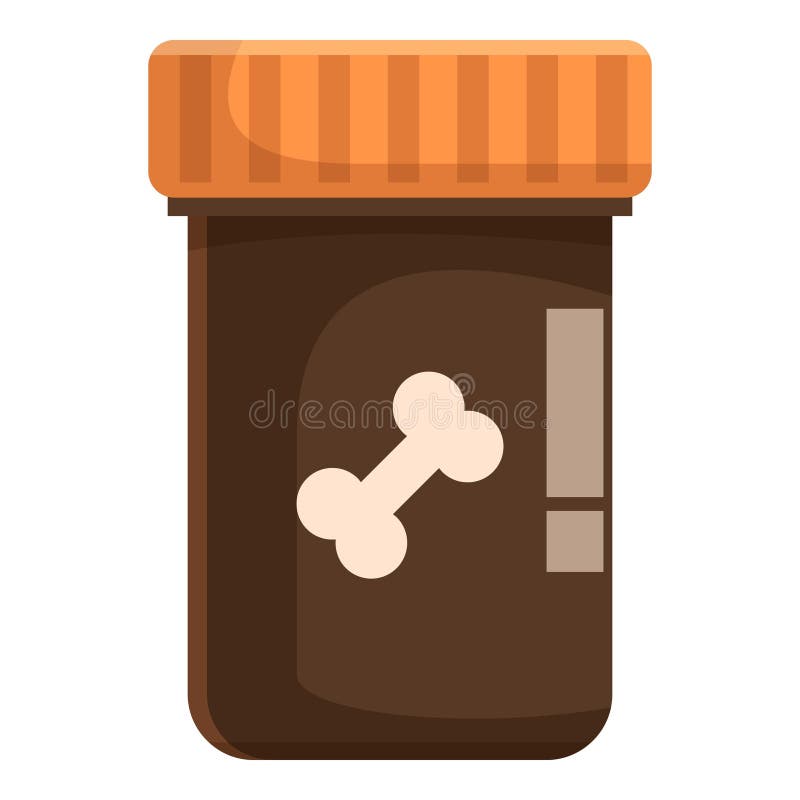 Dog Food Container with Bone Symbol for Pet Nutrition Stock ...