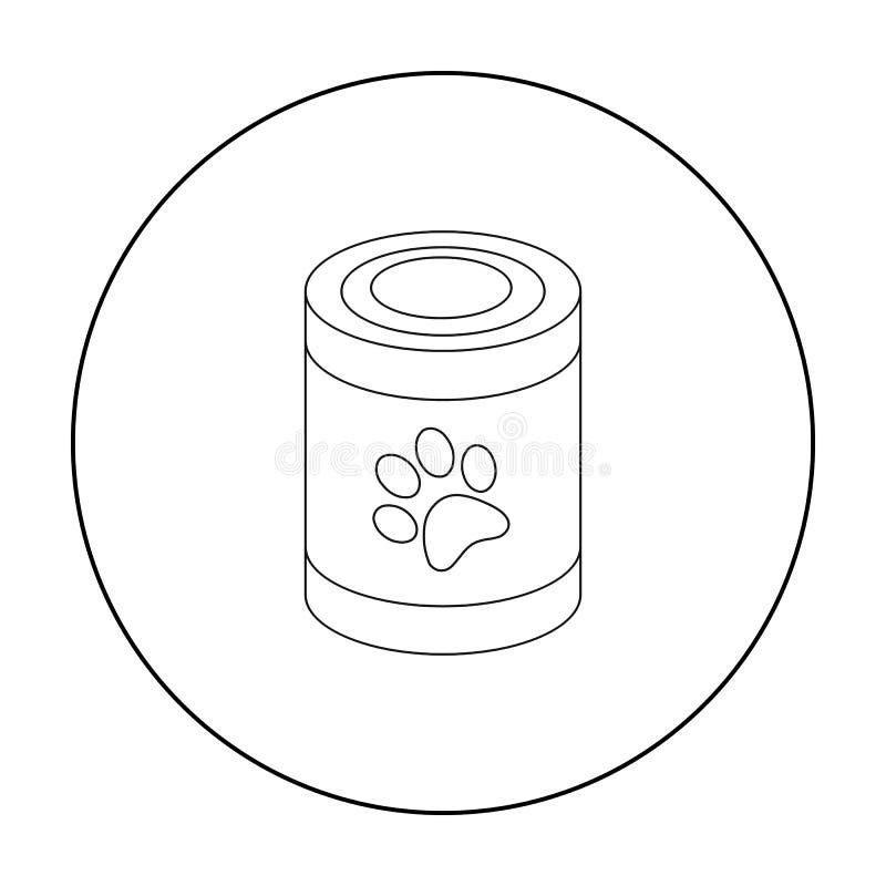 Dog Food Vector Icon in Outline Style for Web Stock Vector ...