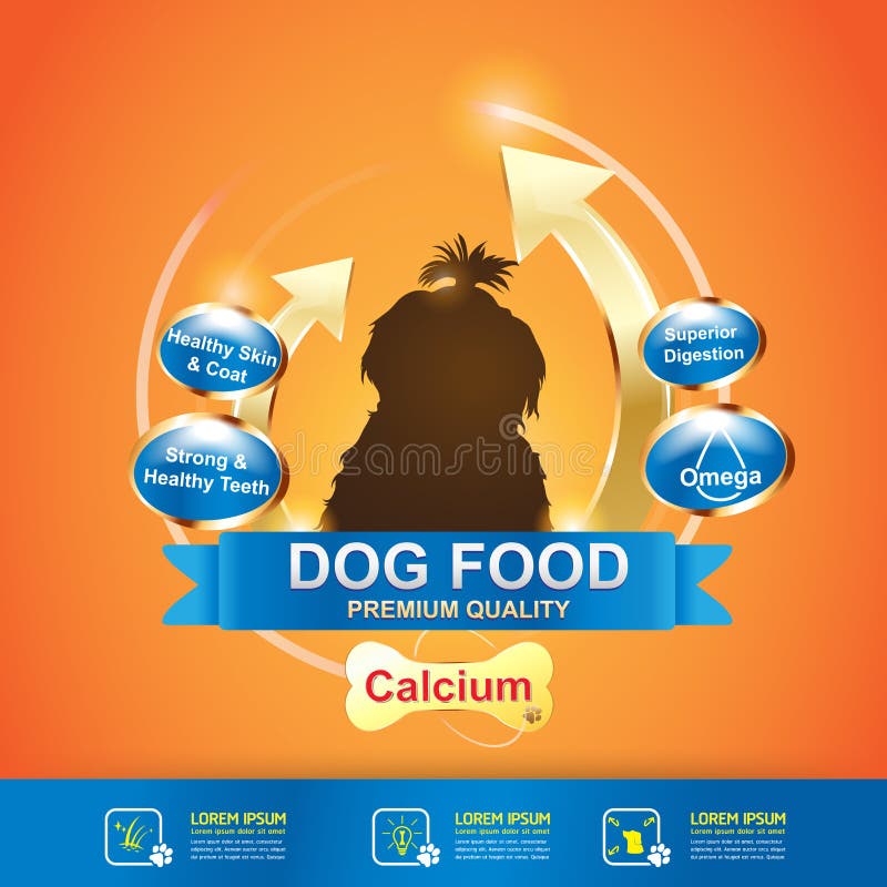 Dog Food Vector - Labels and Stickers. Stock Vector - Illustration of ...