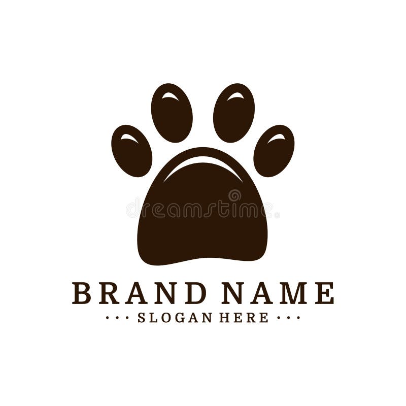 Dog Foot Logo Design Vector Template. Dog Icon Logo Vector Stock ...