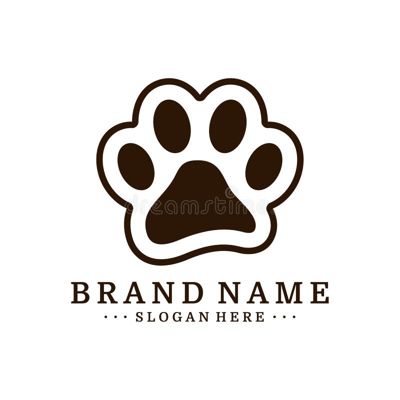 Dog Foot Logo Design Vector Template. Dog Icon Logo Vector Stock ...