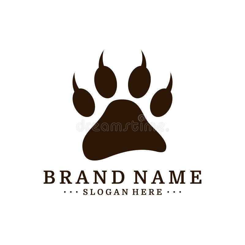 Dog Foot Logo Design Vector Template. Dog Icon Logo Vector Stock ...