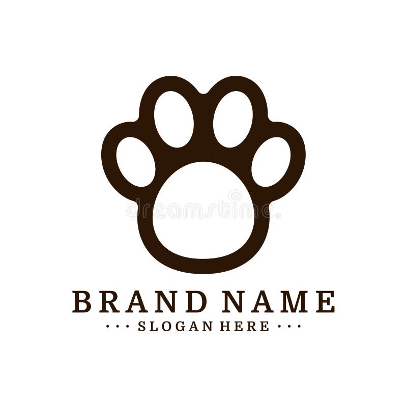 Dog Foot Logo Design Vector Template. Dog Icon Logo Vector Stock ...