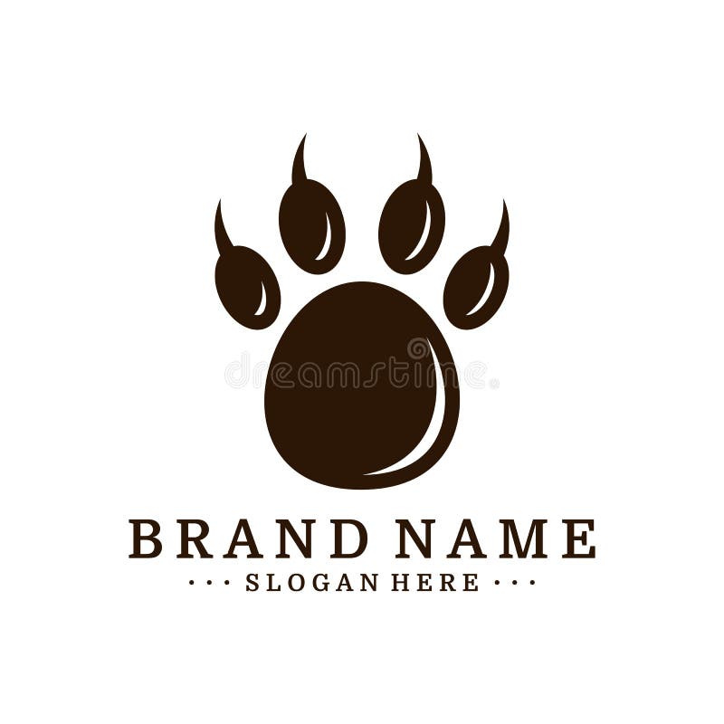 Dog Foot Logo Design Vector Template. Dog Icon Logo Vector Stock Vector ...