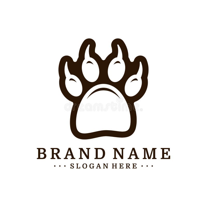 Dog Foot Logo Design Vector Template. Dog Icon Logo Vector Stock Vector ...