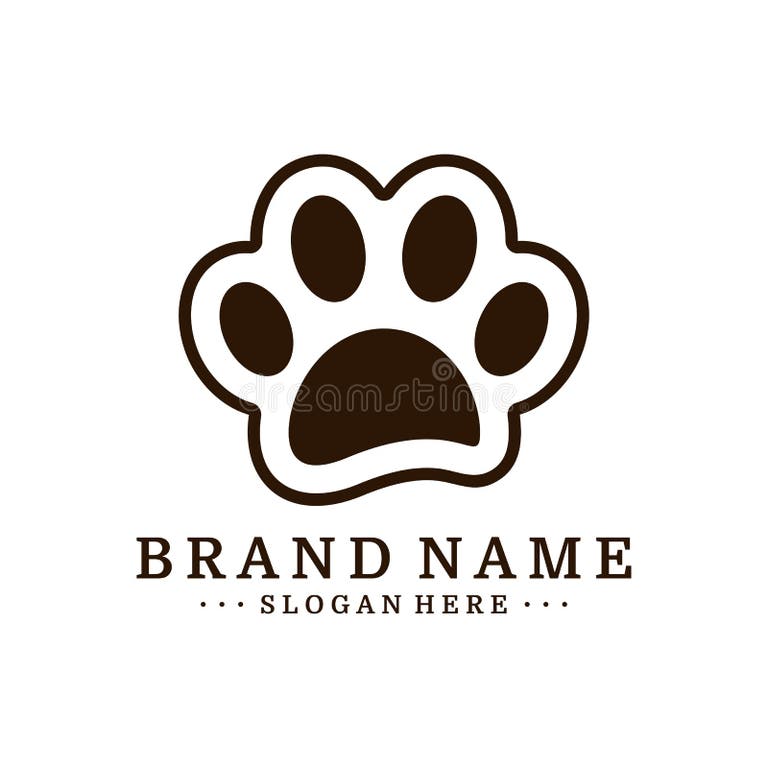 Dog Foot Logo Design Vector Template. Dog Icon Logo Vector Stock Vector ...