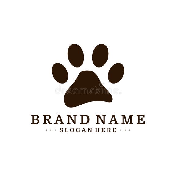 Dog Foot Logo Design Vector Template. Dog Icon Logo Vector Stock Vector ...