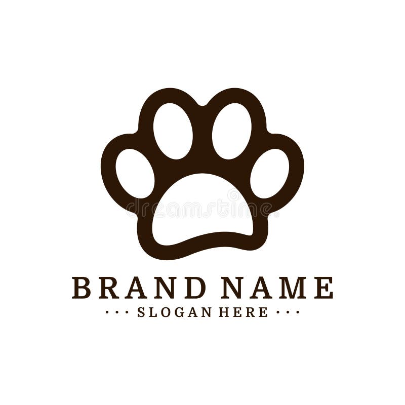 Dog Foot Logo Design Vector Template. Dog Icon Logo Vector Stock Vector ...