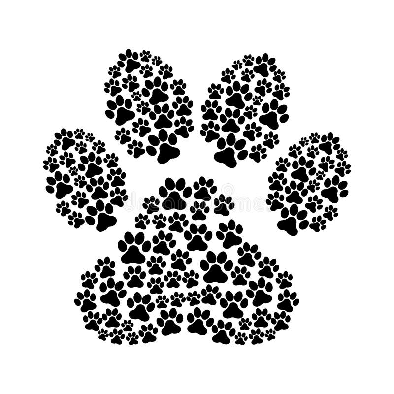 Dog footprint stock vector. Illustration of trace, cartoon - 31734447