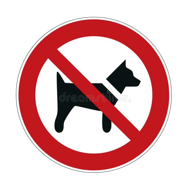 Dogs Not Allowed Sign - No Dogs Sign - Dogs Forbidden Symbol with ...