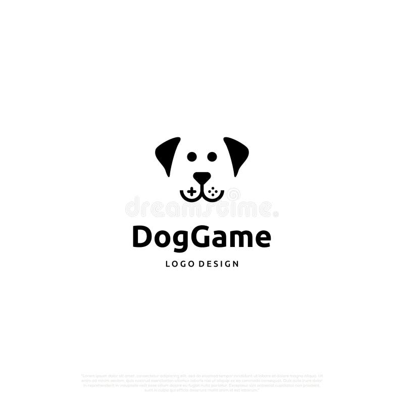 Dog Game Logo Design Creative, Dog Face Combine with Game Controller ...