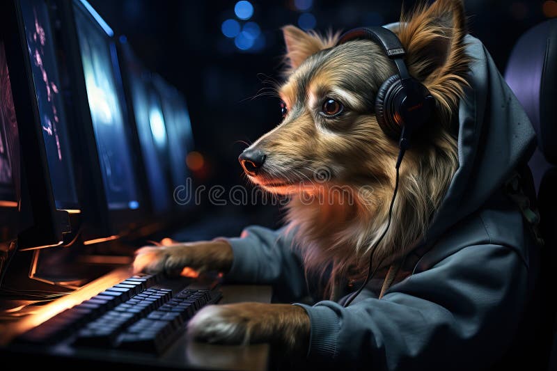 Puppy Playing Video Games