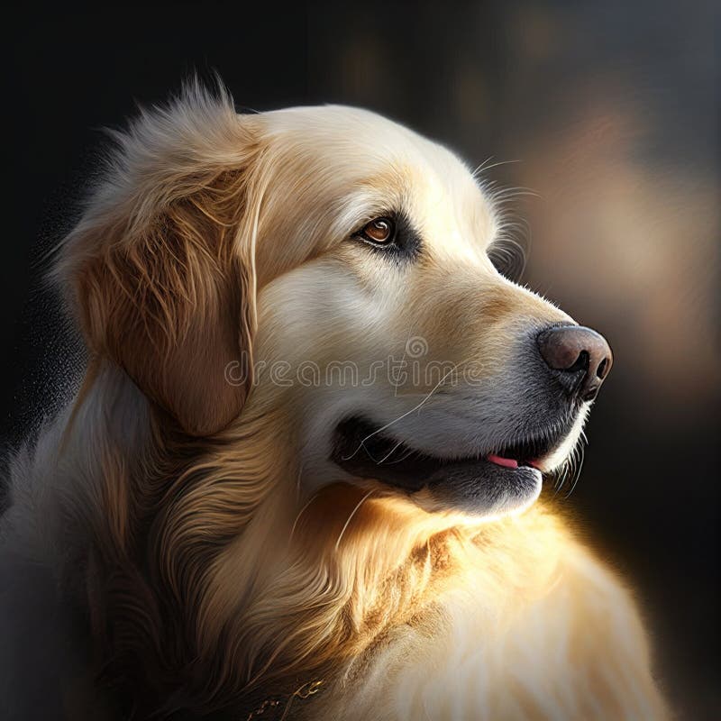 Dog Golden Retriever Close Up Face Image Stock Image - Image of golden ...