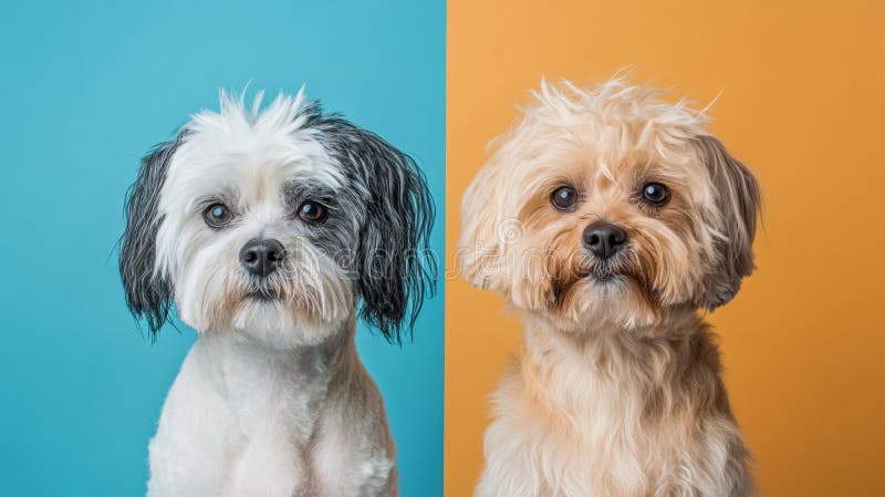 Dog Grooming Transformation Featuring a Playful Pup with Messy Fur on ...