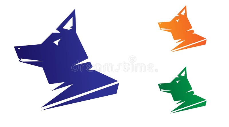 Dog Guard Abstract Head Template Stock Vector - Illustration of ...