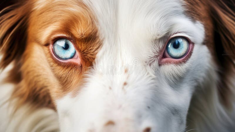The Dog Has Beautiful Blue Eyes, a Macro Look. Generated Stock ...