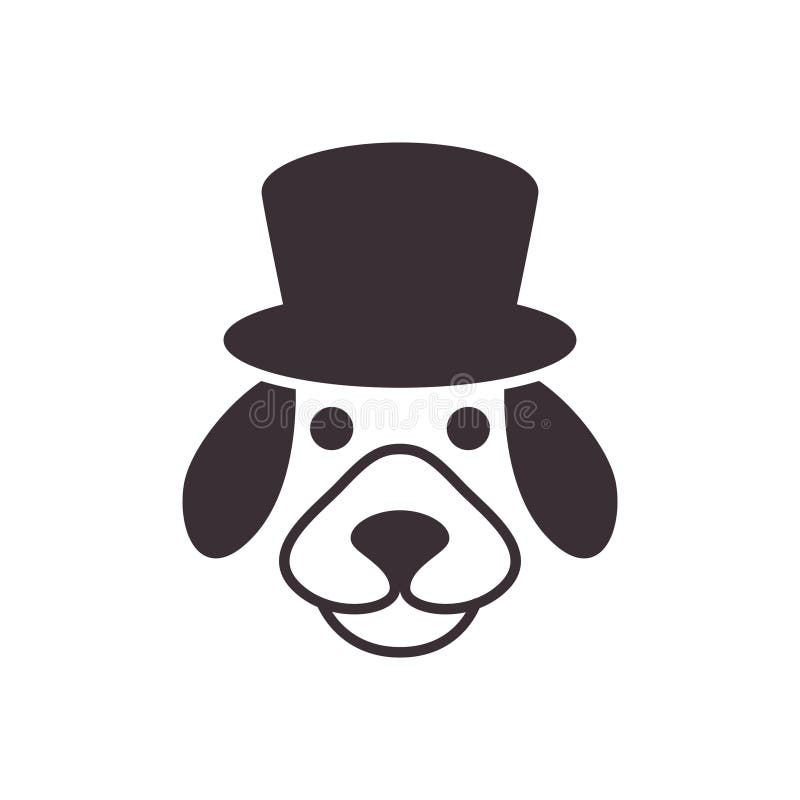 Dog Hat Magic Dog Cute Cartoon Logo Design Vector Stock Vector ...