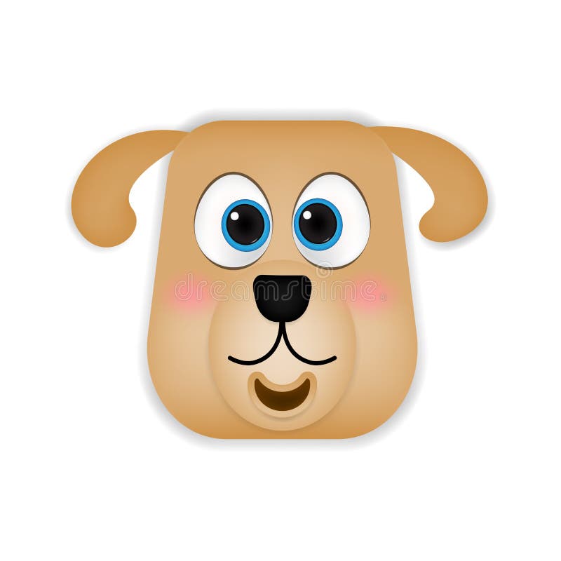 Dog head cartoon vector stock vector. Illustration of head - 148691646