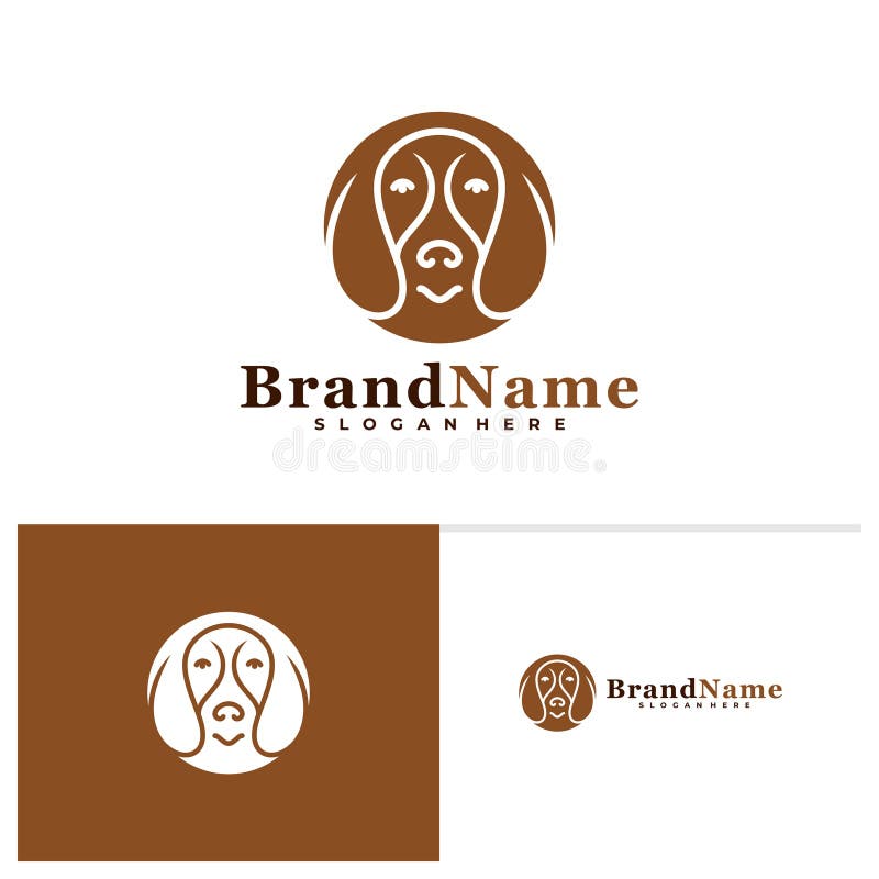 Dog Head Logo Vector Illustration Design. Creative Dog Logo Concepts ...