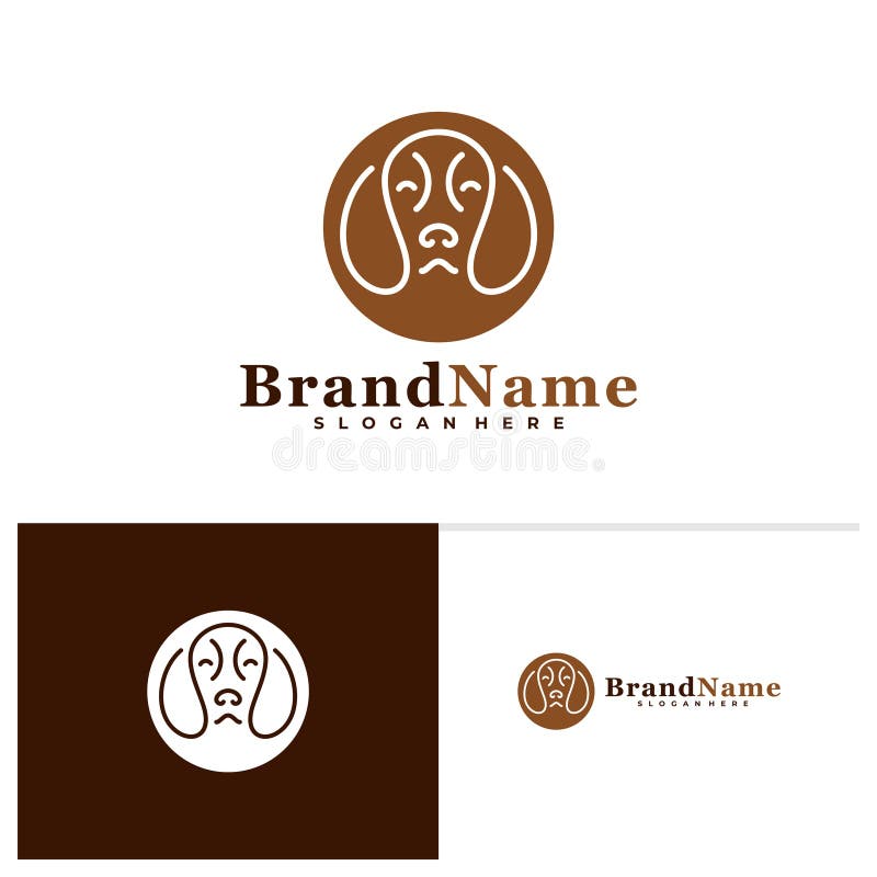 Dog Head Logo Vector Illustration Design. Creative Dog Logo Concepts ...