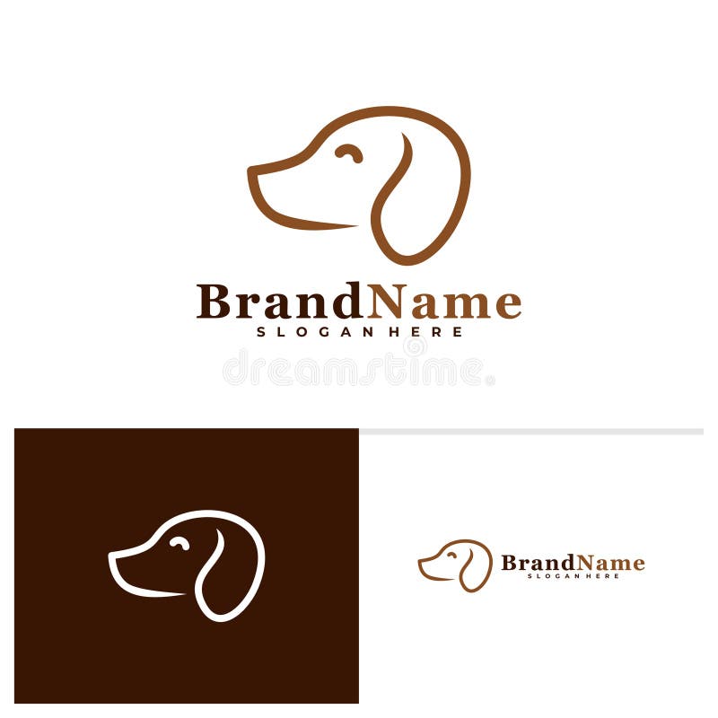 Dog Head Logo Vector Illustration Design. Creative Dog Logo Concepts ...