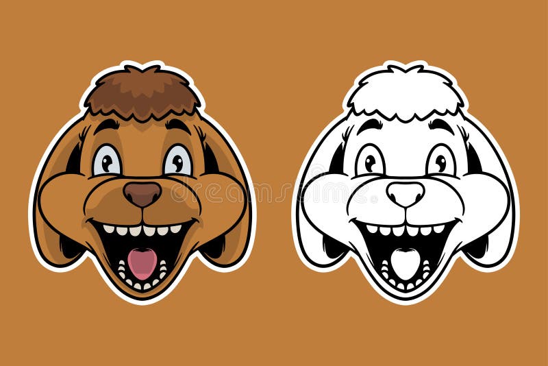 Dog Head Mascot Vector Illustration Cartoon Style Stock Illustration ...