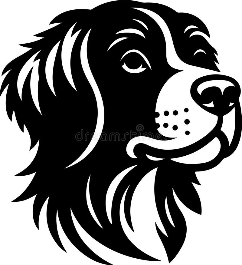 Dog Head Silhouette Vector Illustration Stock Vector - Illustration of ...