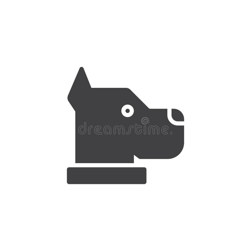 Dog head vector icon stock vector. Illustration of canine - 112450765