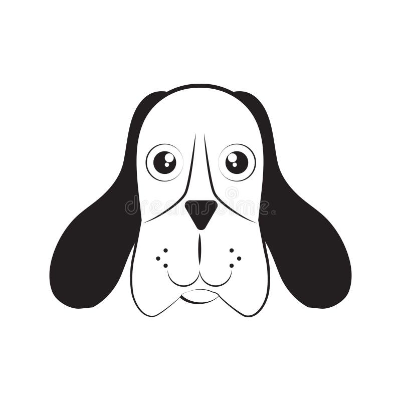 Dog Head. Vector Illustration Decorative Design Stock Vector ...