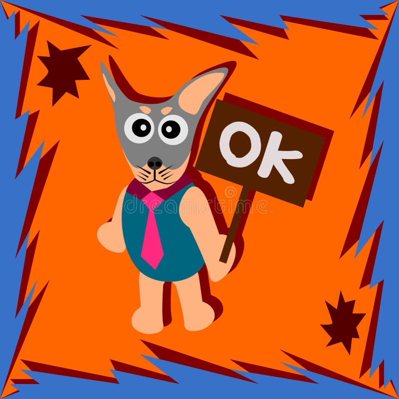 Ok Dog Sign Stock Illustrations – 140 Ok Dog Sign Stock Illustrations ...